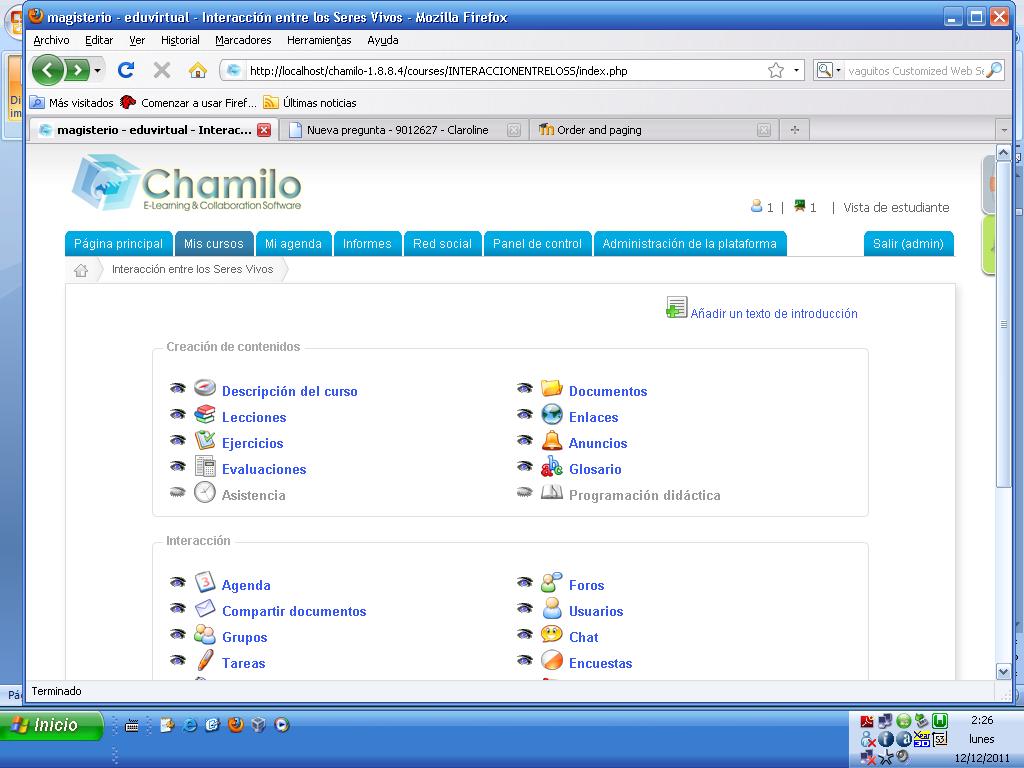Experiencias en Educación y TIC: Plataforma Chamilo