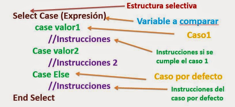 Estructura Selectiva Múltiple (Select Case) - Programación en Visual ...