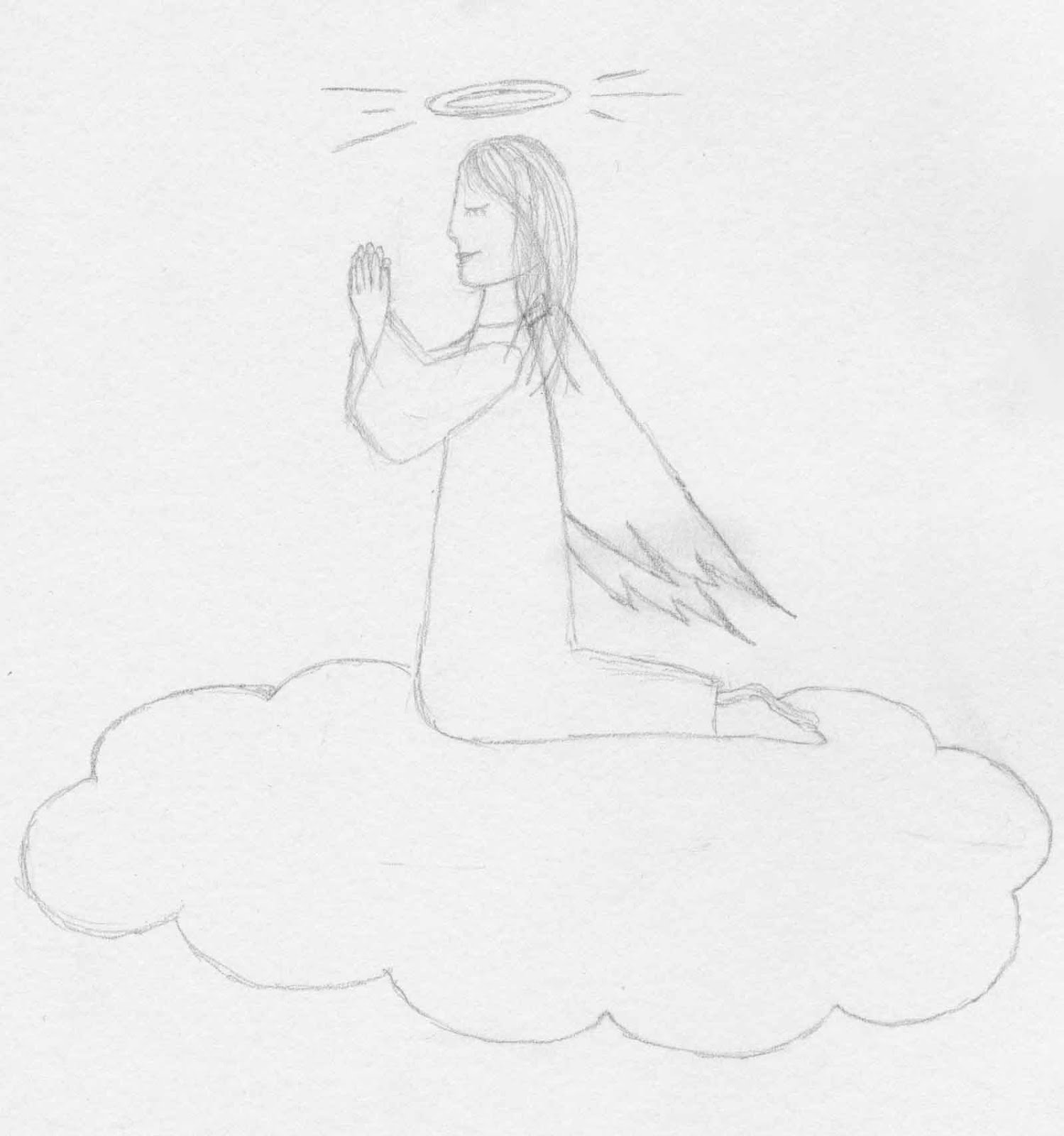 My Angels...: Praying Angel Sketch