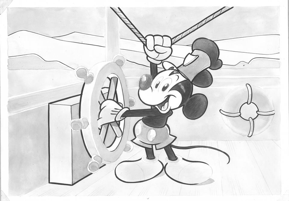 Trazos en el bloc: COMMISSION MICKEY MOUSE IN STEAMBOAT WILLIE by ...