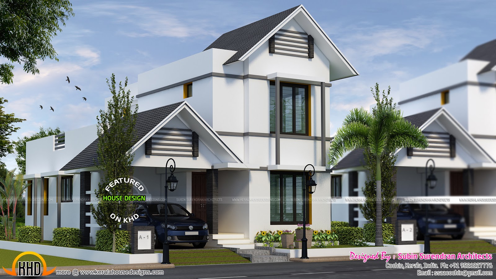 Small but cute villa architecture - Kerala home design and floor plans ...