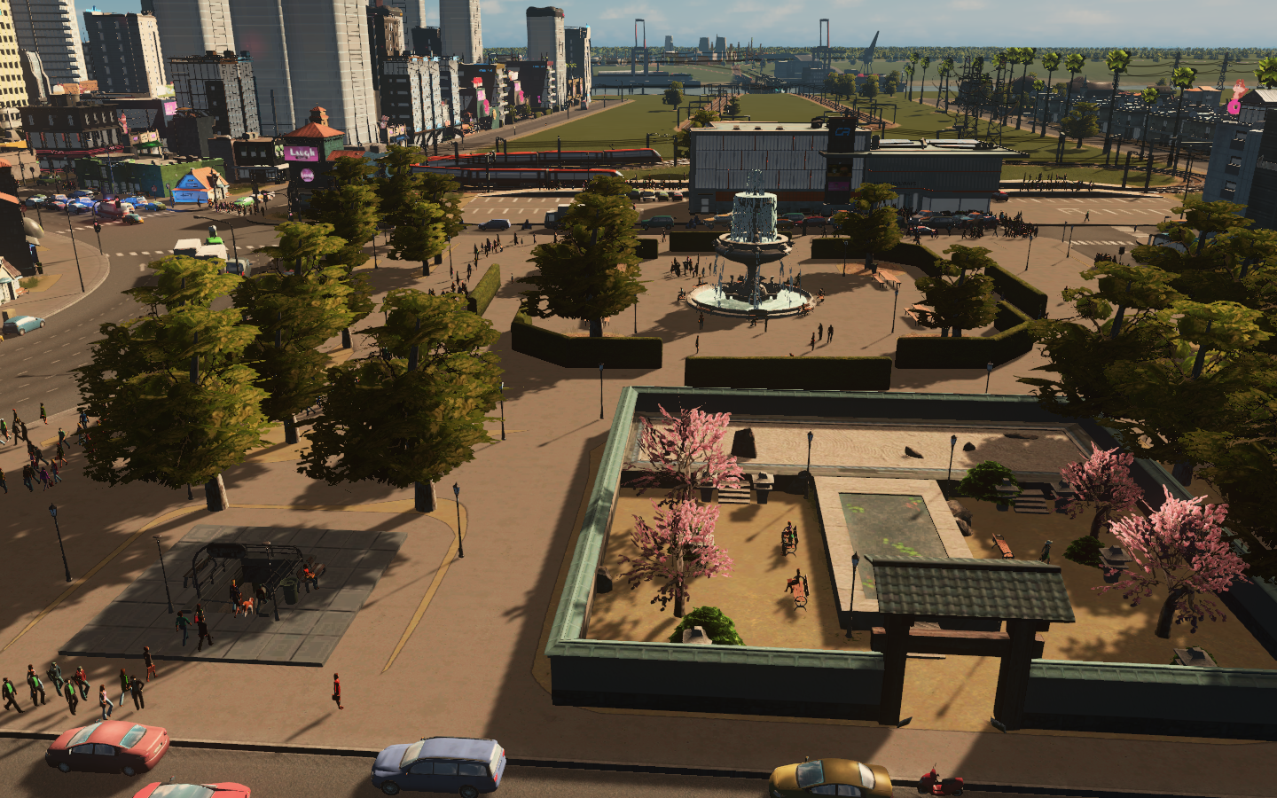 Cities: Skylines Experiments: Making Nice Public Squares
