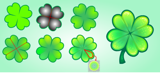 2D Game Art Tutorials: Quickdraw - 4 Leaf Clover