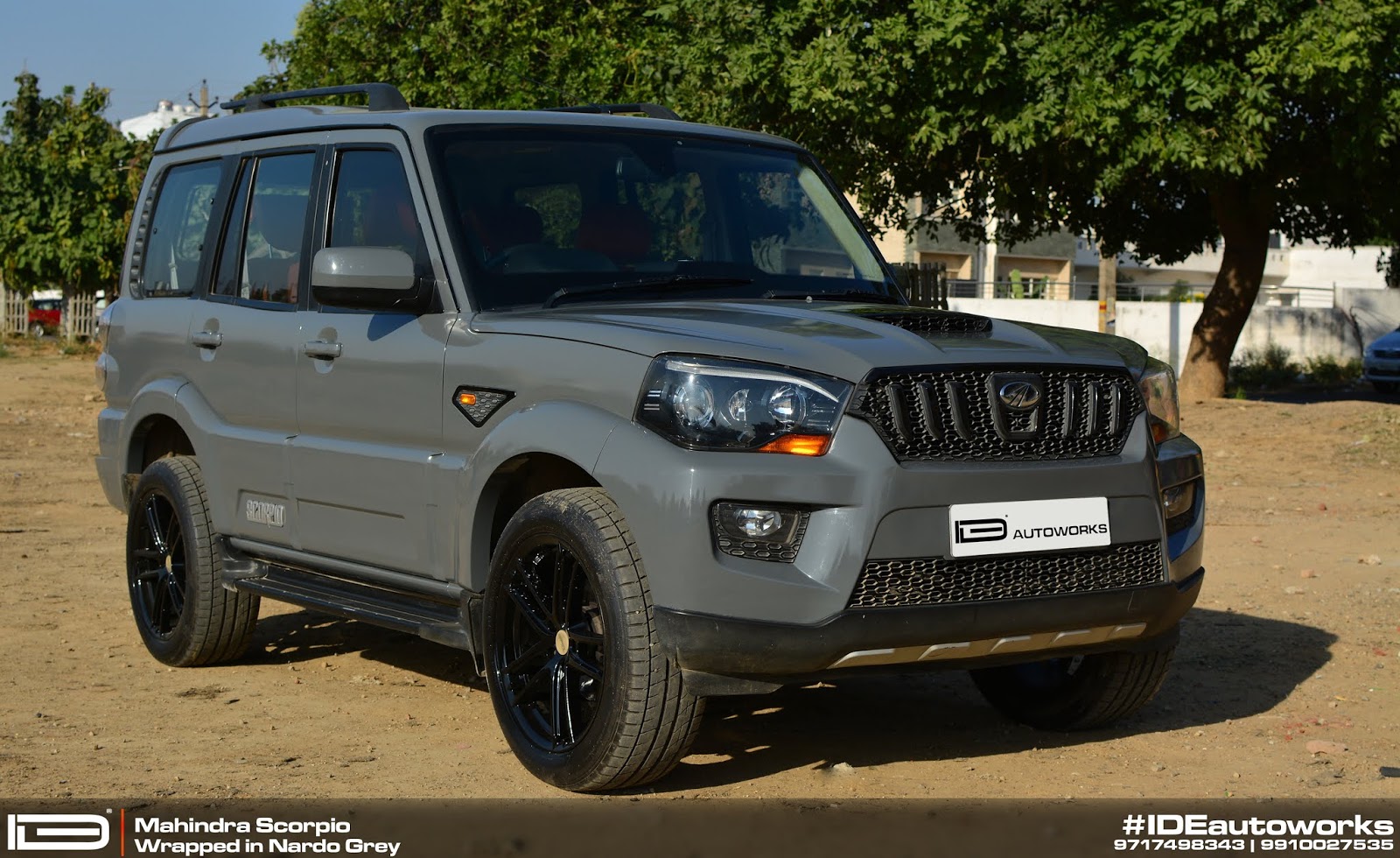 Mahindra Scorpio Wrap: Gloss Nardo Grey | IDE Autoworks