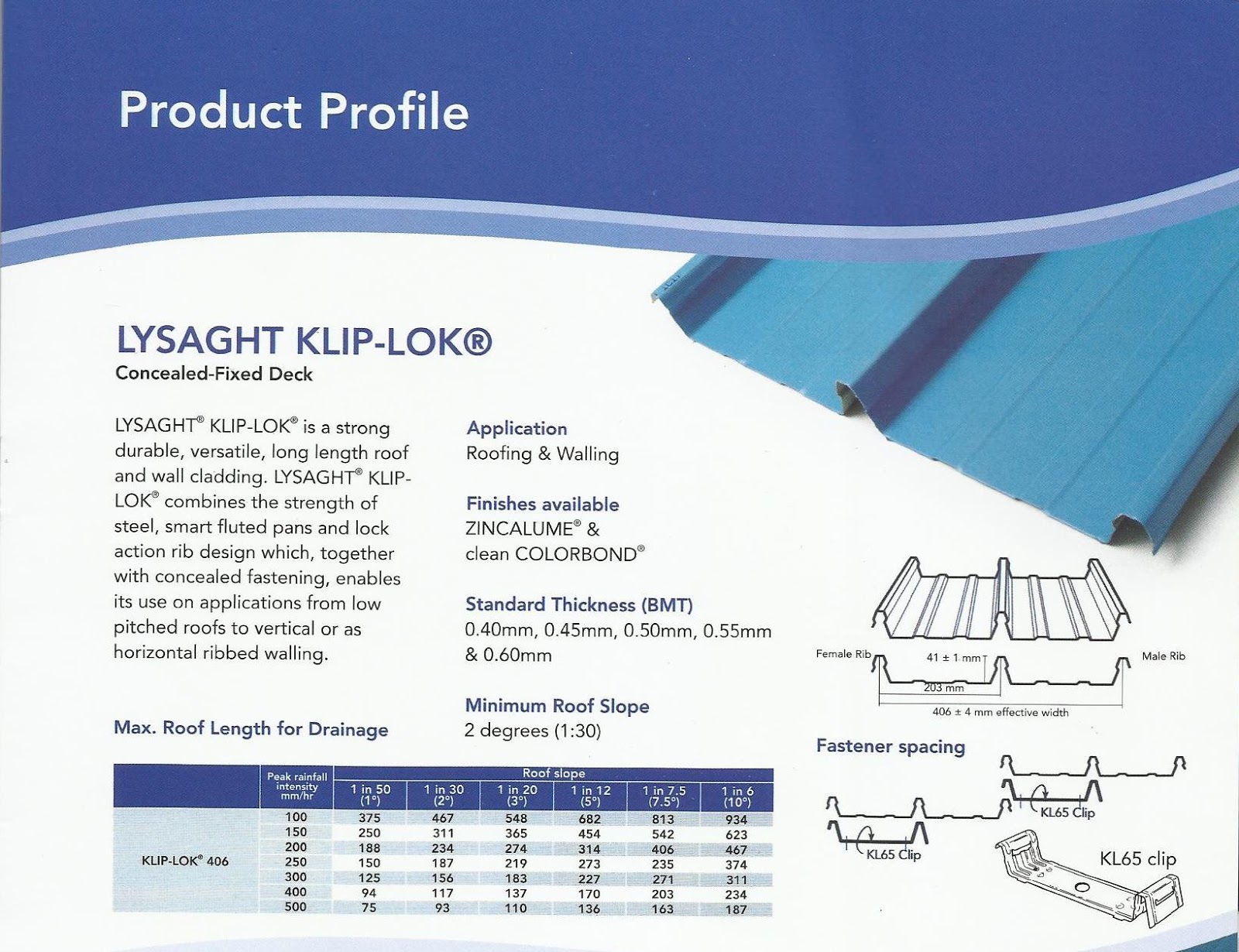 CV. BERKAT LANCAR JAYA: ATAP KLIP-LOCK LYSAGHT