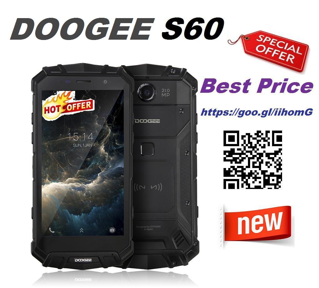 Doogee S60, IP68, Octa Core 2.5GHz, 21 MP, 5580 mAh 4G Rugged Smartphone