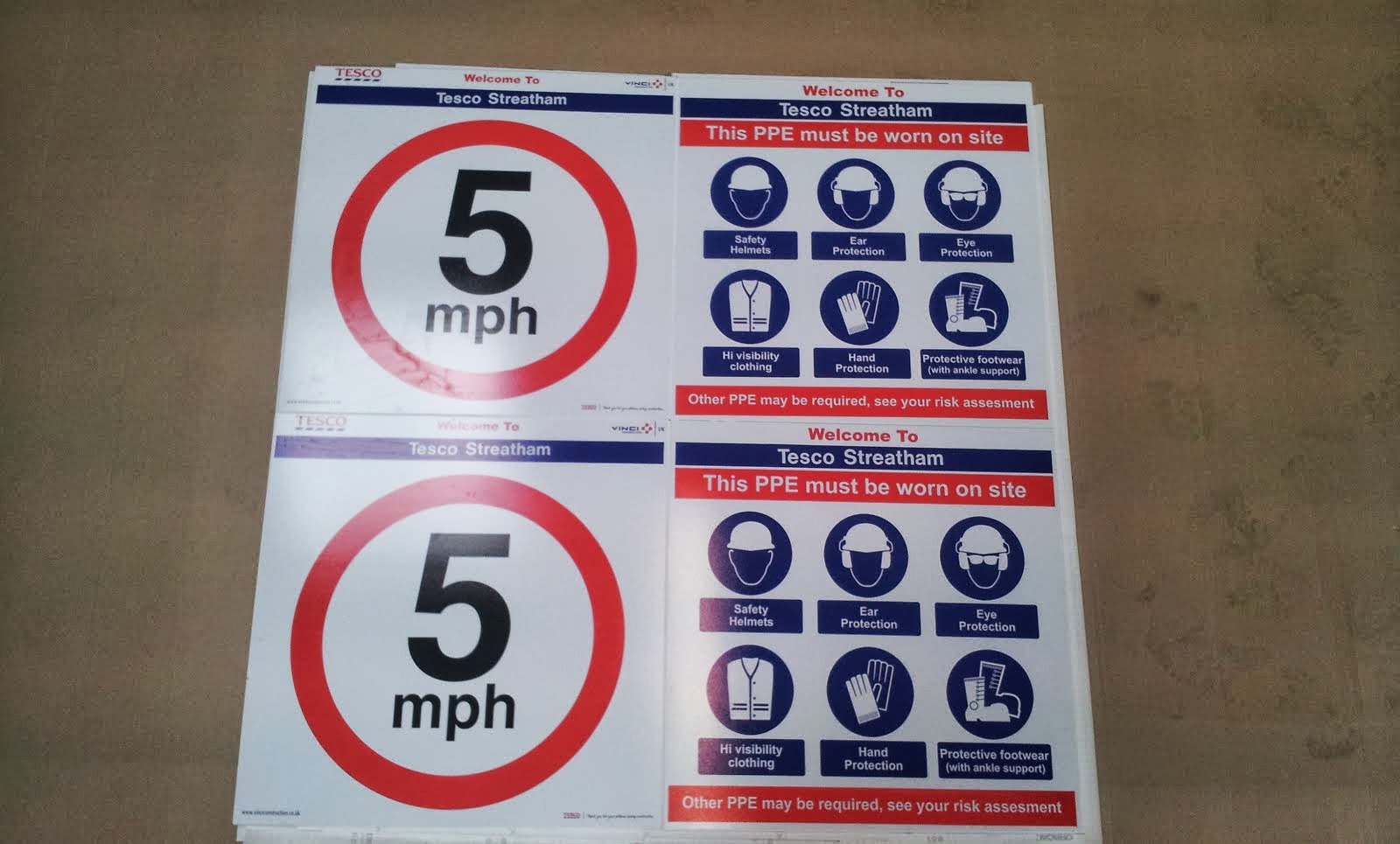 The Green I Signs Blog: 5 mph signs & PPE required signs for Vinci ...