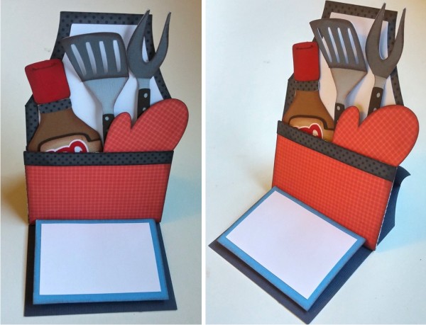 BBQ Apron Easel Card and Photo Tutorial - myscrapchick