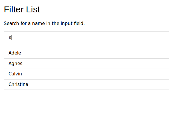 การค้นหาด้วย Filter List ใช้ JavaScript ซ่อนแสดง List ก่อนจะแสดงผล ... การค้นหาด้วย Filter List ใช้ JavaScript ซ่อนแสดง List ก่อนจะแสดงผล ...