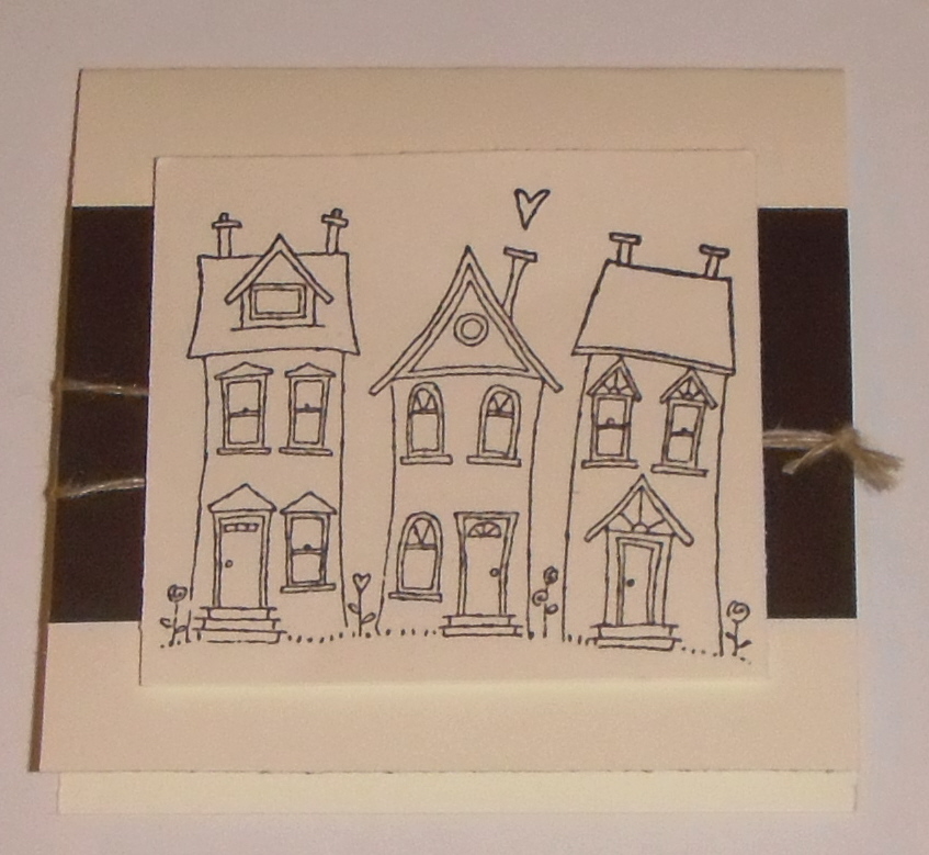 INKspired Greetings & Baby Things!: House Themed Note cards