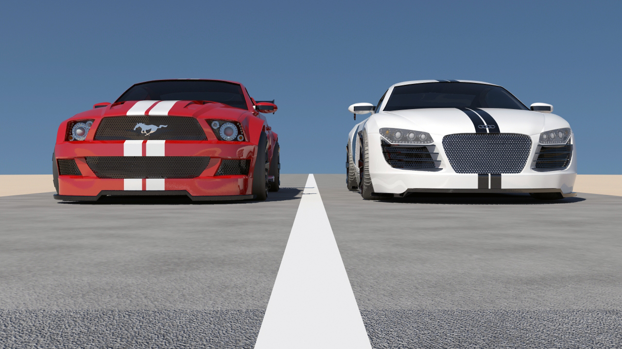 3D Artist and Compositor: Ford Mustang and Audi R8 in 3Ds Max