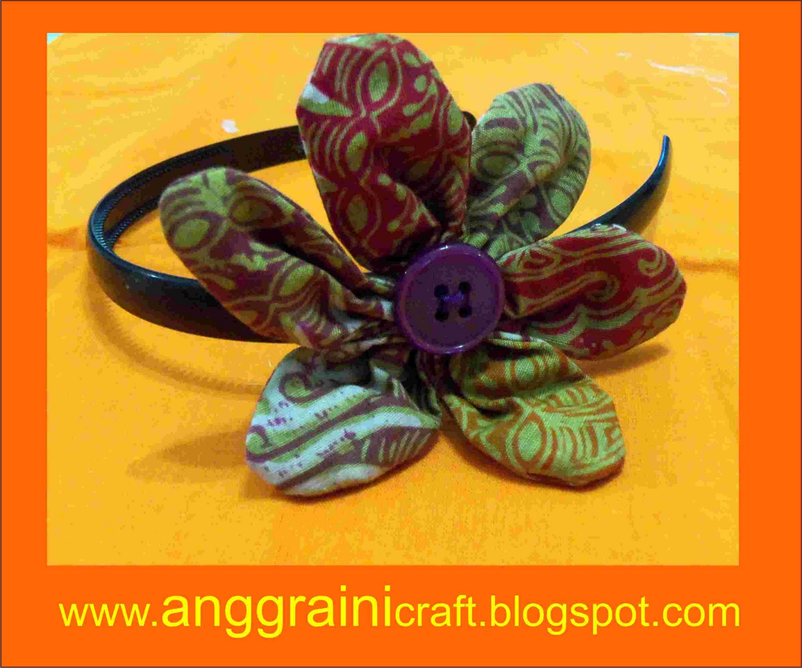 Anggraini craft: tutorial: Bondu cantik dengan hiasan bunga perca