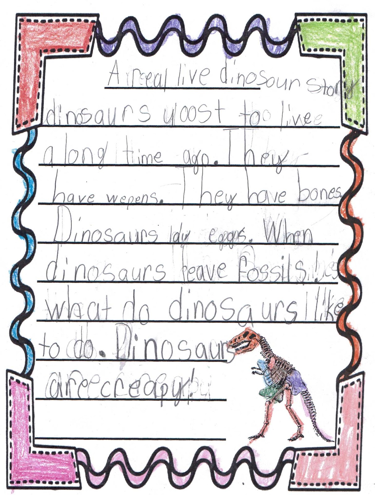 Herding Kats in Kindergarten: Dinosaur Writiing (Freebie!) & a Dilemma
