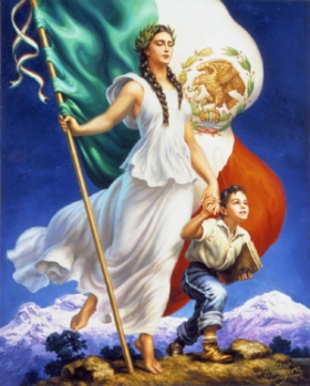 Coatlicue... de la piedra...a la pintura...al papel: patria VS matria