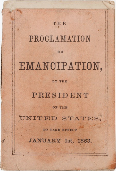 BOOKTRYST: 1st Edition Of Emancipation Proclamation & Final Edition Of ...