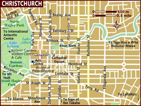 Christchurch City Map