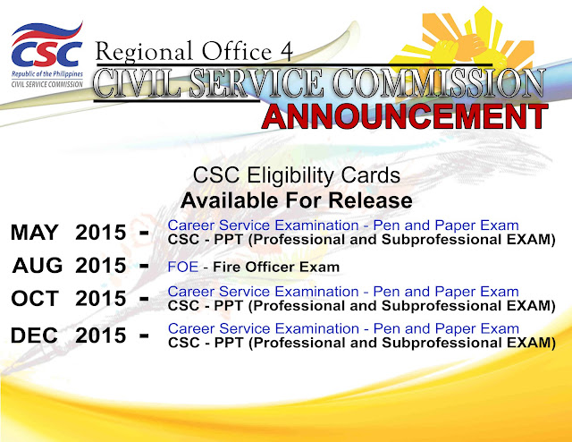 Civil Service Exam PH: List of CSC Eligibility Cards Available for ...