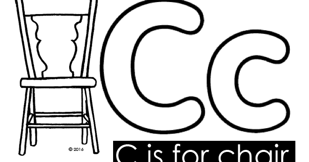 Crayon Palace: "C is for chair" alphabet coloring page