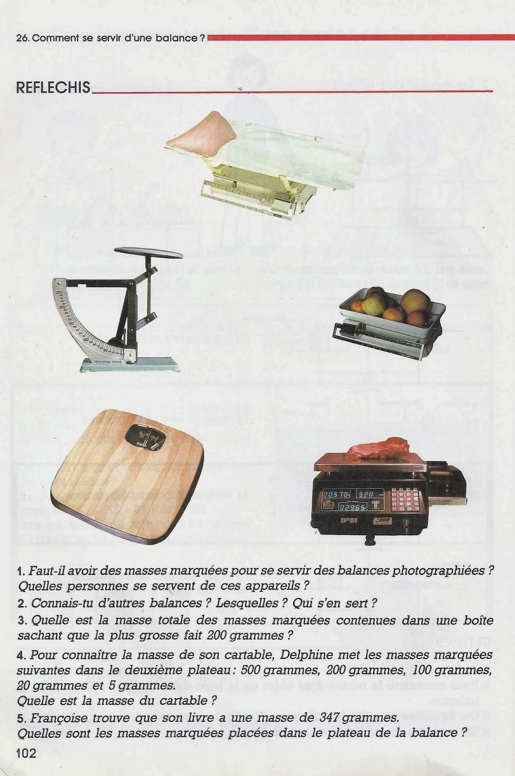 Leçons de choses: 25. La balance. 26. Comment se servir d'une balance