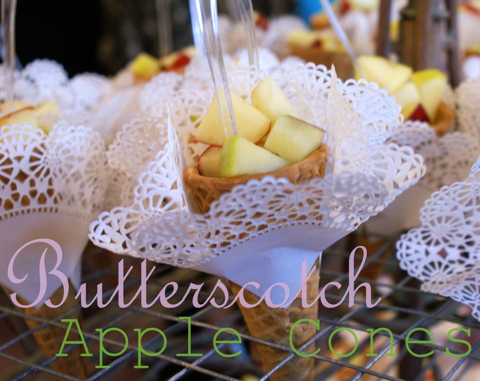 A Little Loveliness: Butterscotch Apple Cones