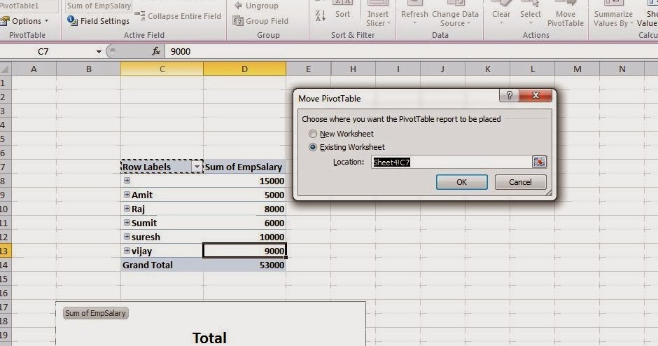 SQL, BI and Data Analytics Solutions: Moving Pivot table in Excel Report