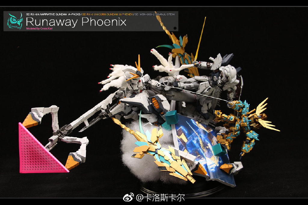 Custom Build: Mobile Suit Gundam Narrative SD Diorama "Runaway Phoenix"