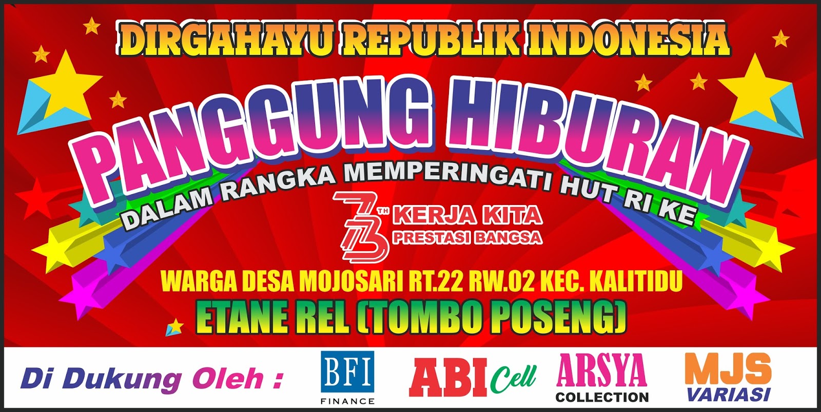 contoh desain spanduk panggung - Rayhan Desain