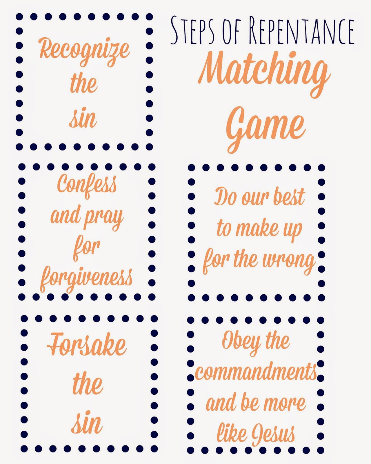 Blue Skies Ahead: Repentance Family Home Evening {Alma the Younger and ...