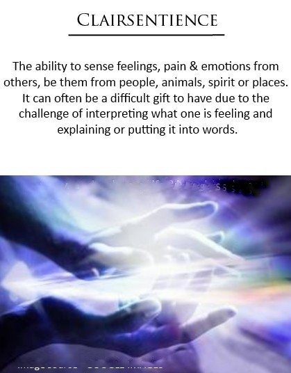 Psychic Abilities: Clairsentience (clear-feeling)