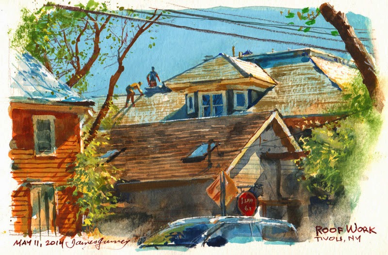 Gurney Journey: Rooftops in Watercolor and Gouache