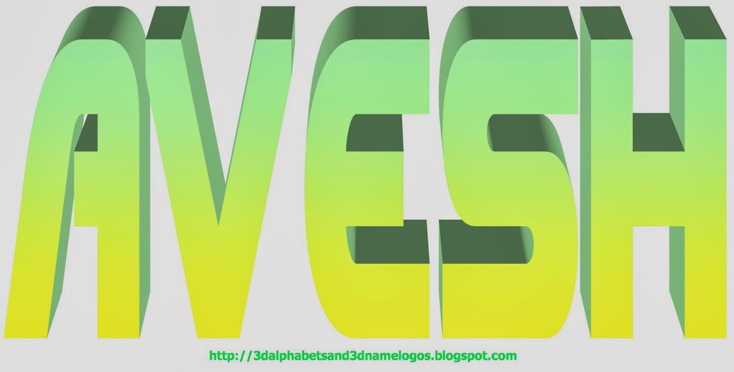 3D Name Logos: Avesh 3D