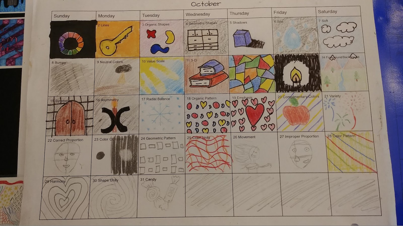 MsStrasserArt @ Oakdale Middle School: Doodle Calendars