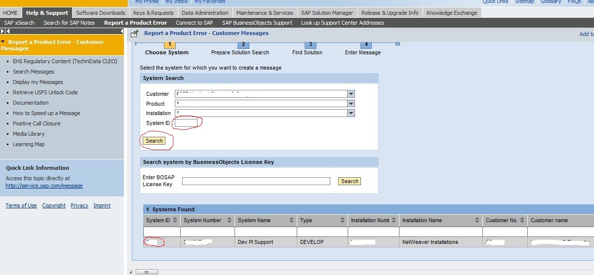 SAP Basis Tutorials: How to create an Oss message