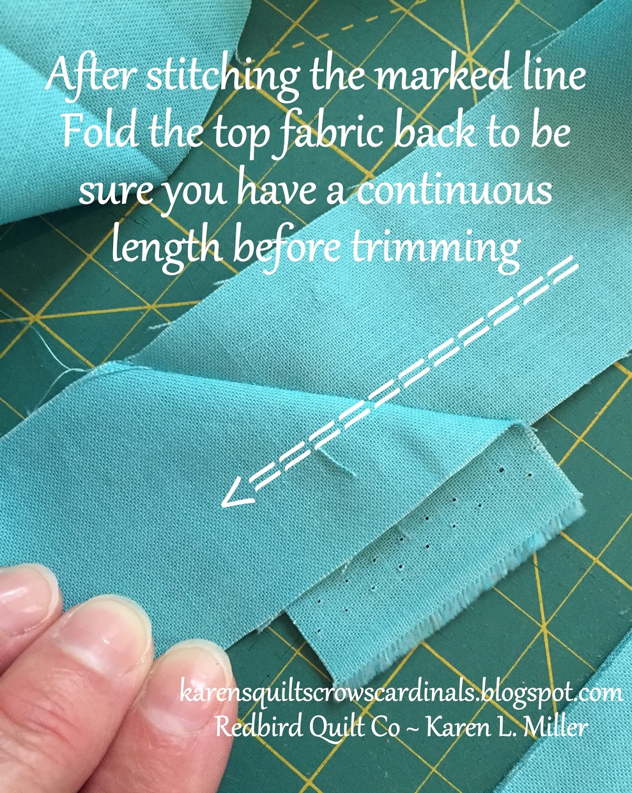 Karen's Quilts, Crows and Cardinals: Tutorial - Mitered and Flanged ...