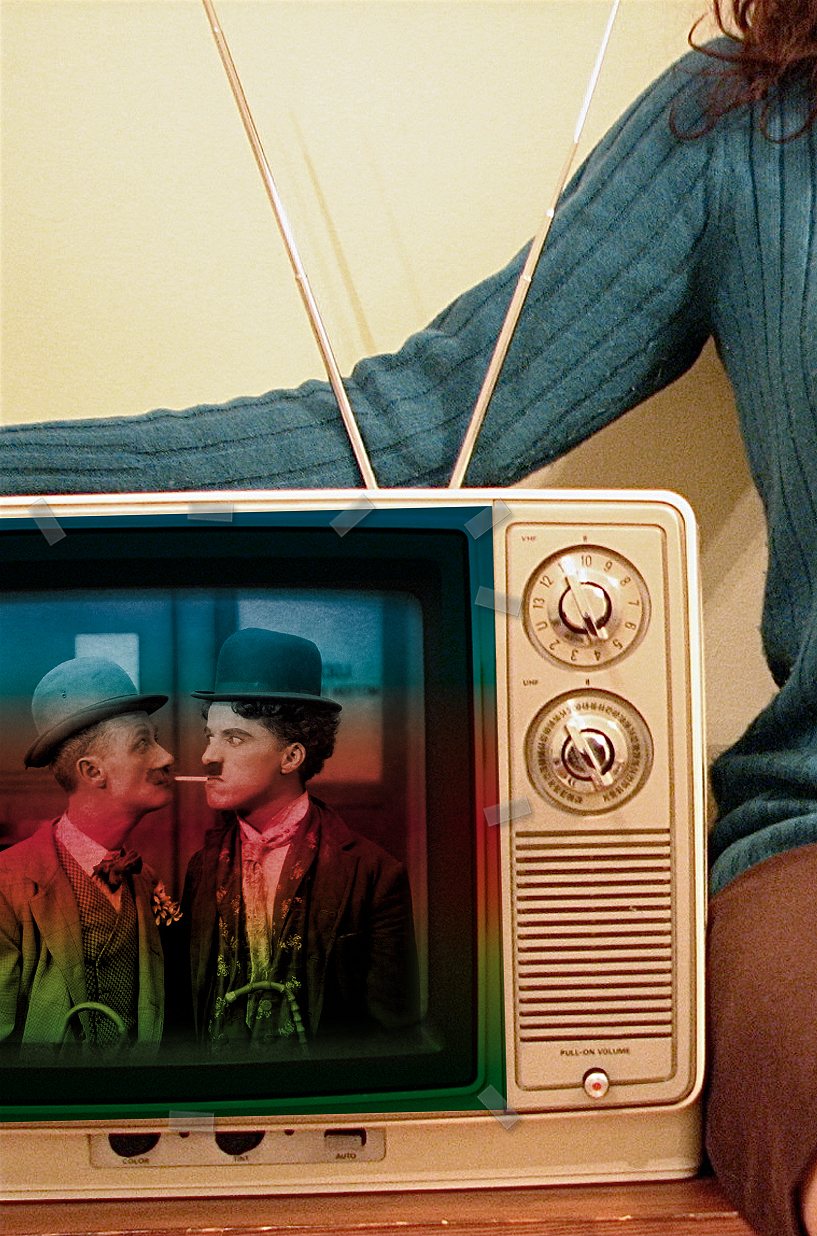 Televisión de blanco y negro en colores mágicos