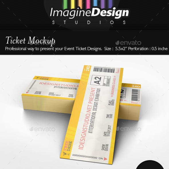 500+ Best Ticket Mockup Templates | Free & Premium