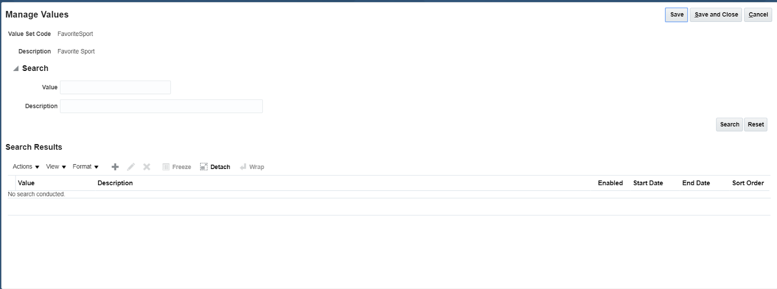 How to create independent value set in fusion(Oracle Cloud)?