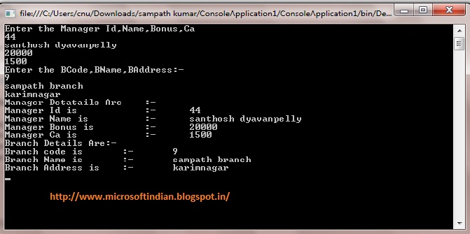 Sampath: Implementing Multiple Inheritances In C#.Net Using Interfaces: Sampath: Implementing Multiple Inheritances In C#.Net Using Interfaces: