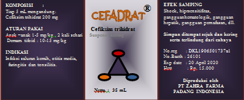 FATMA ZAHRA (fzahra): FORMULASI SEDIAAN OBAT SUSPENSI KERING CEFIKSIM ...
