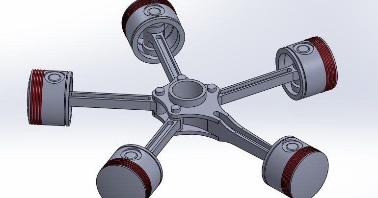 Portafolio de Diseño Técnico con SOLIDWORKS: Radial Engine. Assembly.