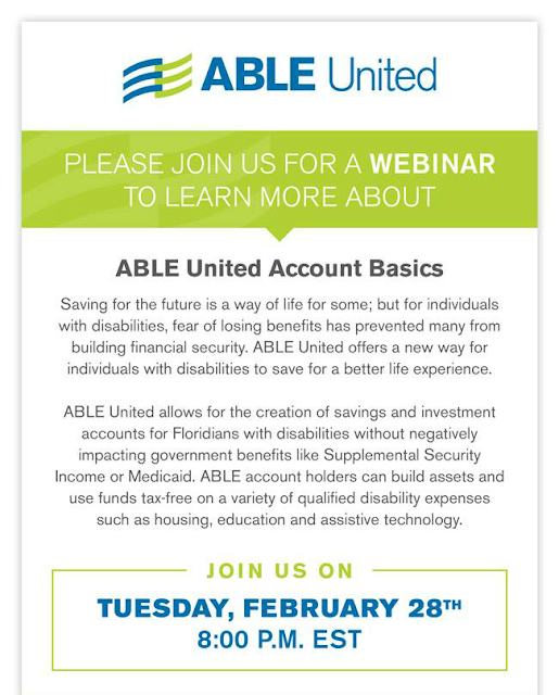 Learn the Basics. Feb. 28, 8 pm #ABLEUnited #webinar #Florida # ...