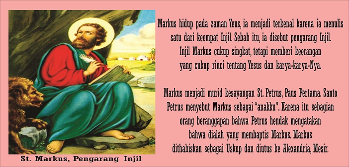 RENUNGAN ROHANI KATOLIK: BELAJAR DARI MARKUS