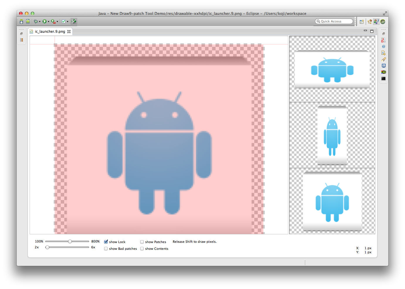 ネタ帳 A.B.C: 新しい”Draw 9-patch Tool”を使ってみた