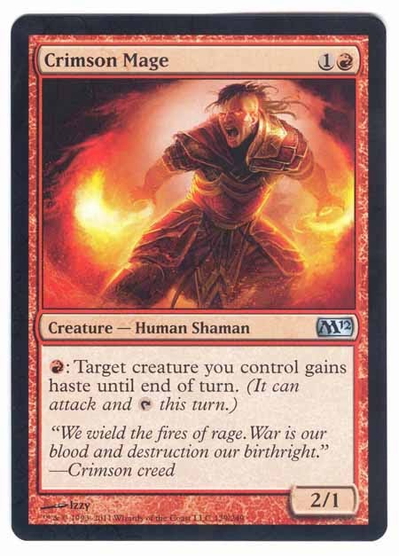 Magic the Gathering Adventures: Magic 2012 (M12) Red Creatures