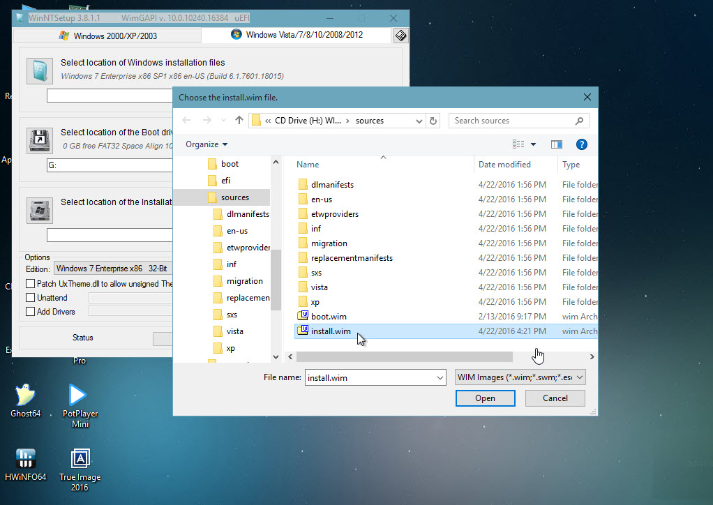 Cài Win 10 trên hệ thống UEFI-GPT bằng WinNT Setup
