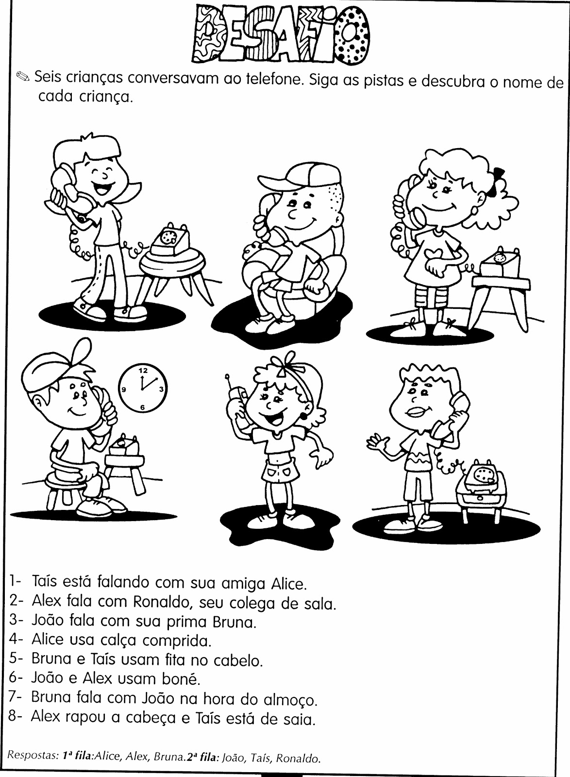 DESAFIOS MATEMÁTICOS. PROBLEMAS ILUSTRADOS. MODELOS DE ATIVIDADES DE ...