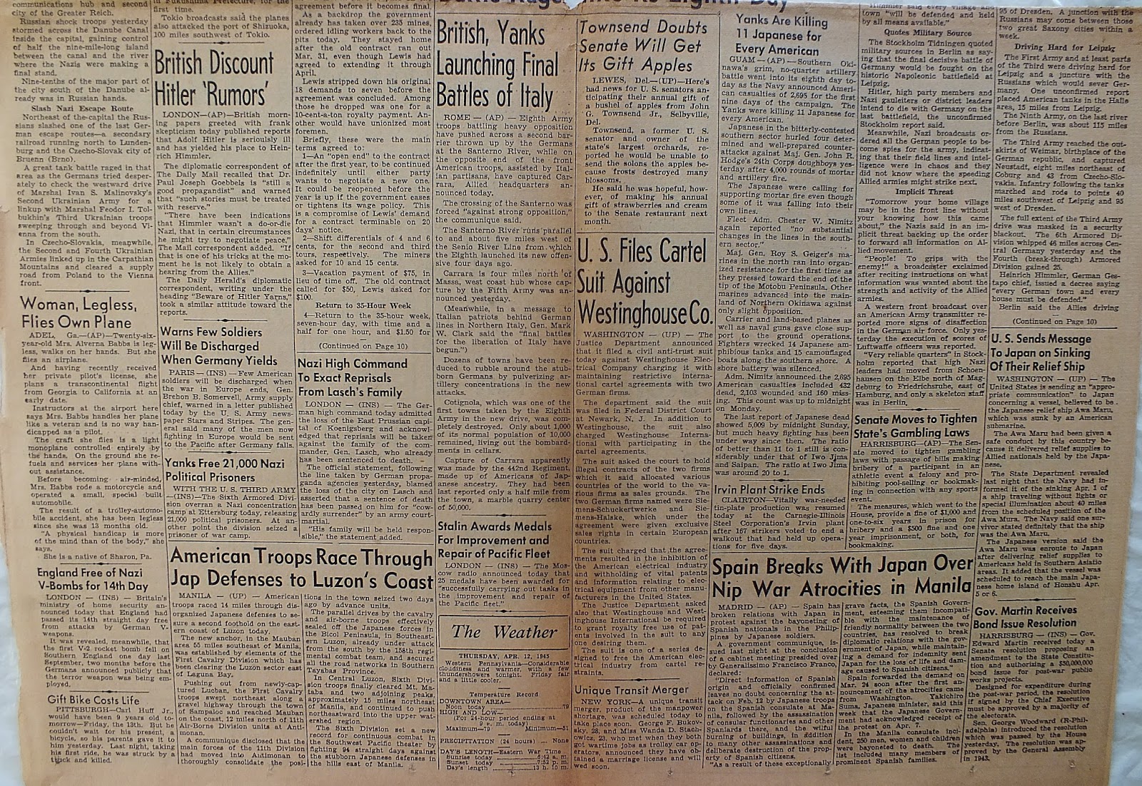 Vintage Johnstown: April 12, 1945: U.S. Ninth Army Crosses the Elbe ...