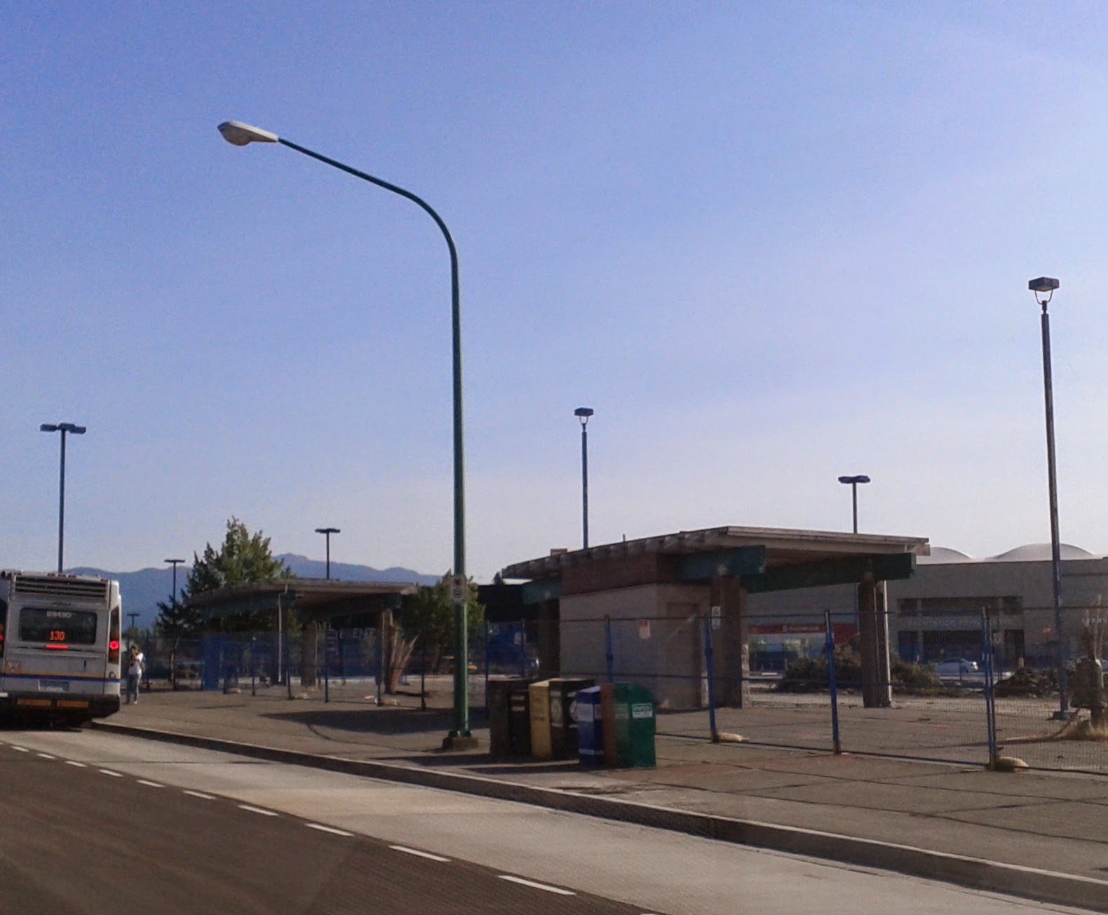 Brentwood Station: Brentwood bus loop fenced off