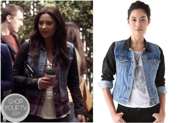 Pretty Little Liars: Season 3 Episode 20 Emily's Leather Sleeve Denim ...