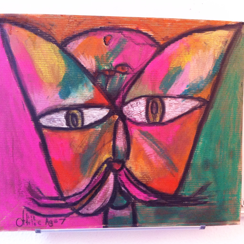 Art Room Britt: Paul Klee Cat and Bird in Oil Pastel
